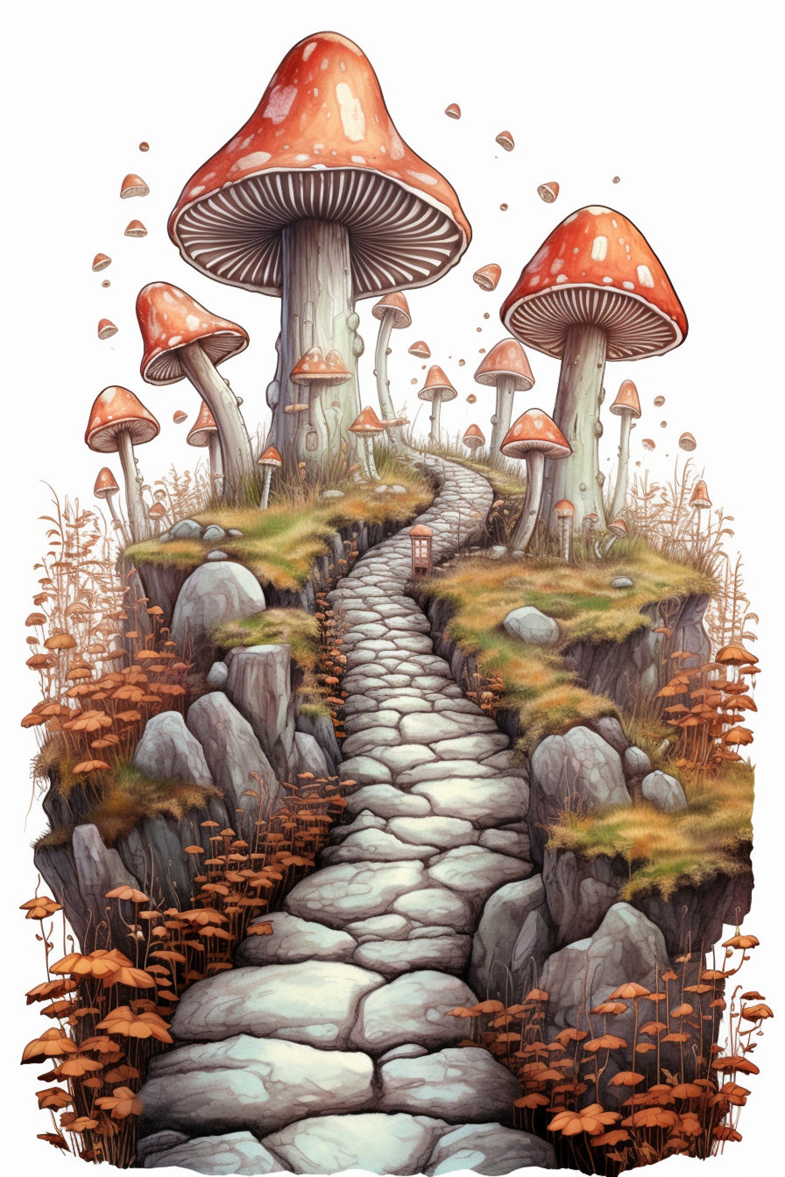 50 Magical Paths Coloring Pages ,greyscale Coloring Pages for Adults ...