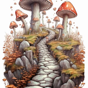 50 Magical Paths Coloring Pages ,greyscale Coloring Pages for Adults ...