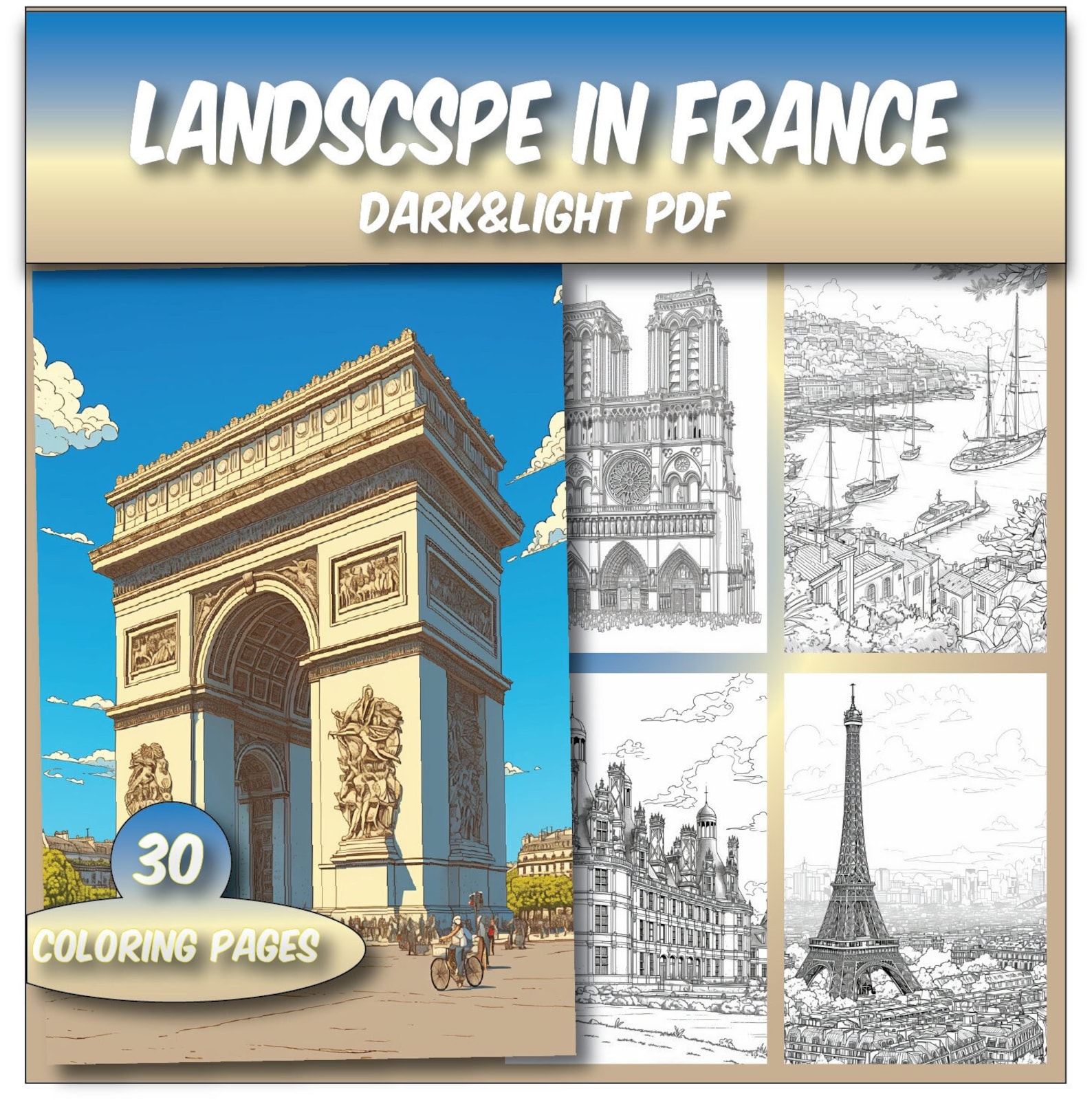 30 France Coloring Pages, France Landscapes and Architectural Treasures ...