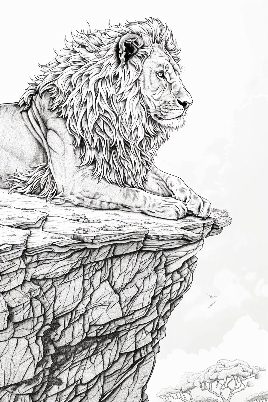 40 Big Cats Coloring Pages , Lion Coloring Sheets, Tiger Grayscale ...