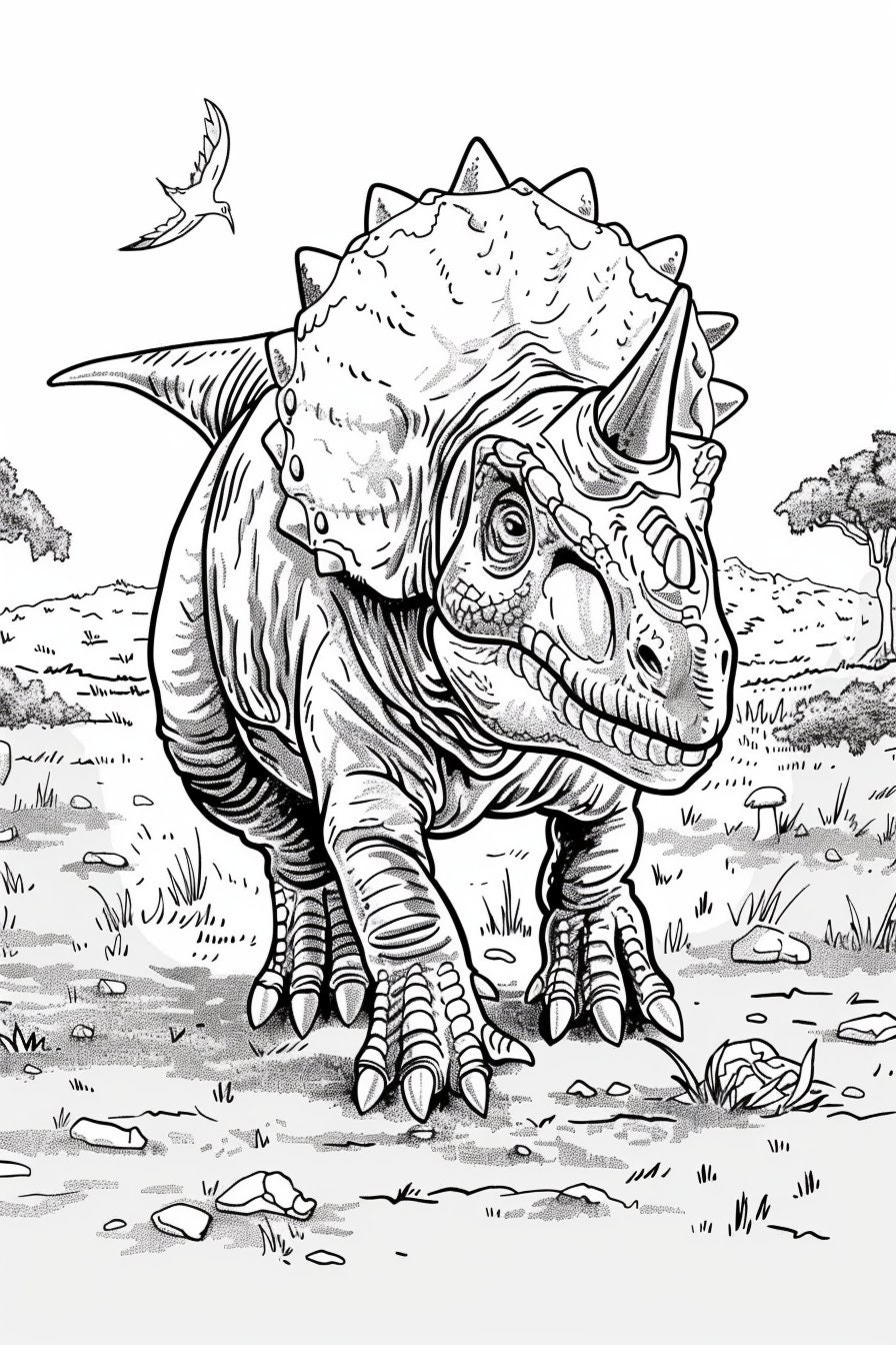 Jurassic Dreams: 45 Dinosaur Coloring Pages for Relaxation and ...