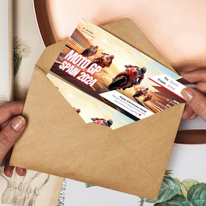 Editable Moto GP Ticket | Spanish Grand Prix | Surprise Gift Ticket for ...