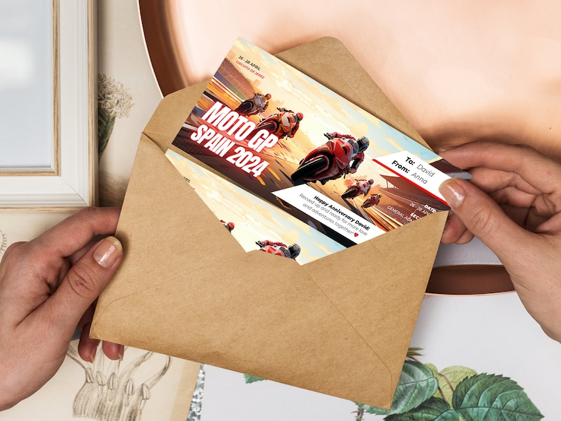 Editable Moto GP Spanish Grand Prix Ticket: Surprise Gift (digital ...
