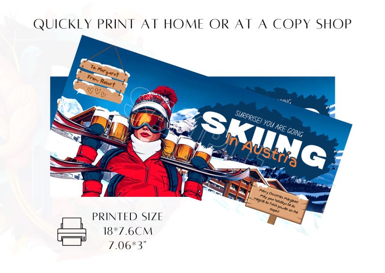 Ski Trip Gift Ticket: Surprise Vacation Reveal (digital Download) - Etsy