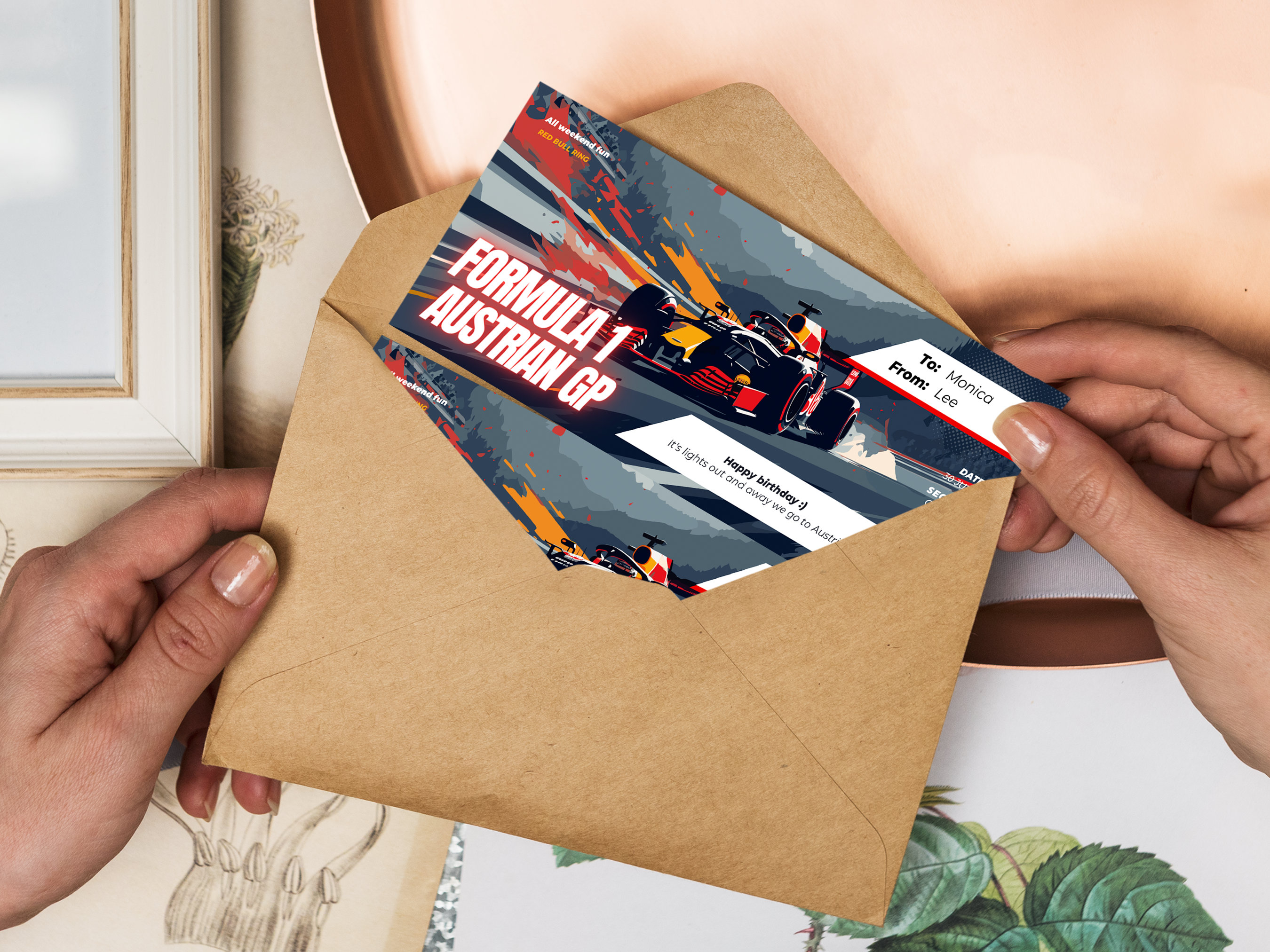 Bearbeitbares Formel 1 Ticket F1 Großer Preis von Österreich ...