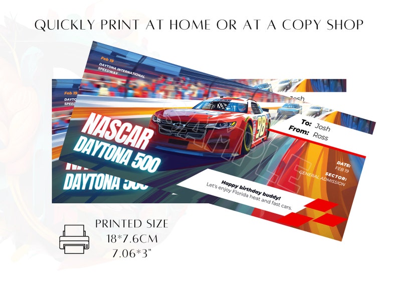 Editable Race Ticket Custom Race Digital Template Surprise Gift Ticket ...
