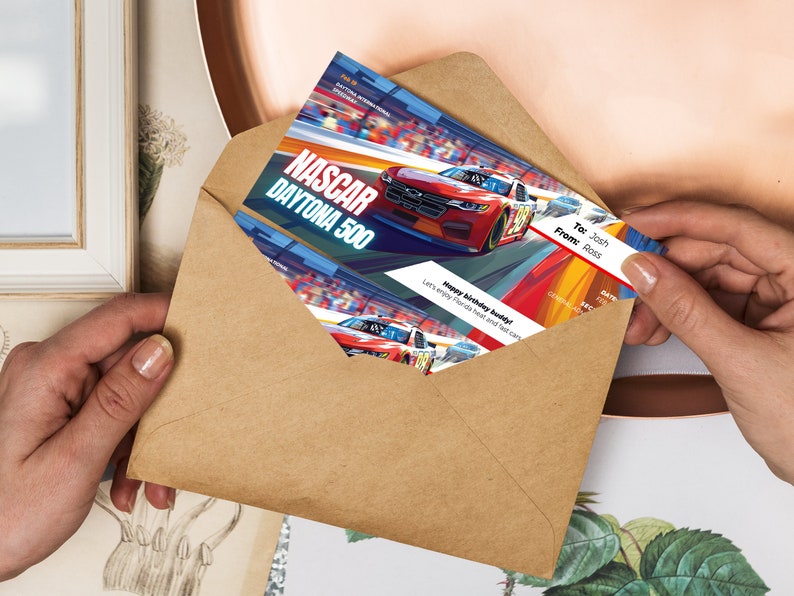 Editable Race Ticket Custom Race Digital Template Surprise Gift Ticket ...
