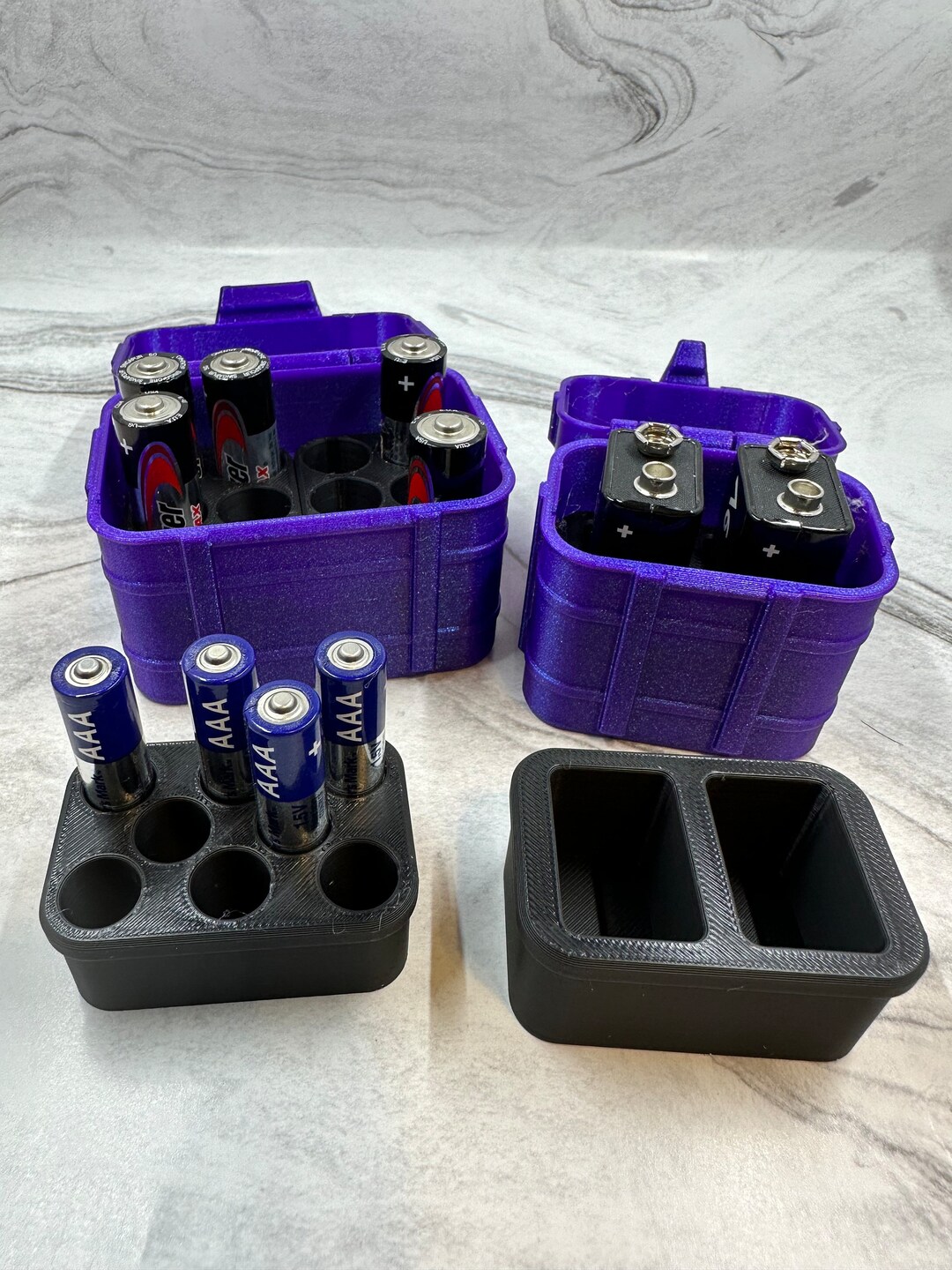 Battery Box - AAA, AA And/or 9V in Lavendar - Etsy