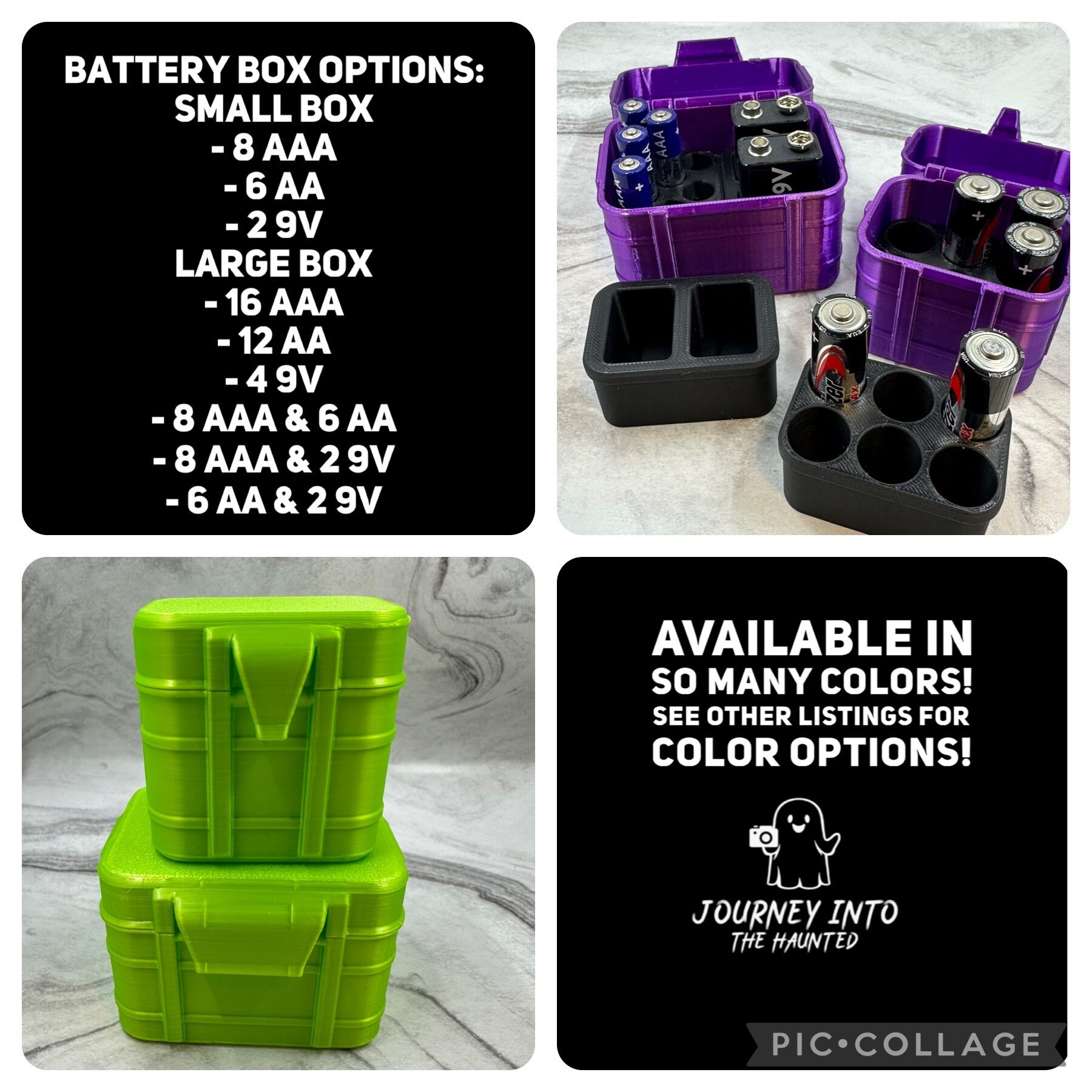 Battery Box - AAA, AA And/or 9V in Red - Etsy