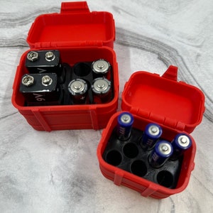 Battery Box - AAA, AA And/or 9V in Red - Etsy