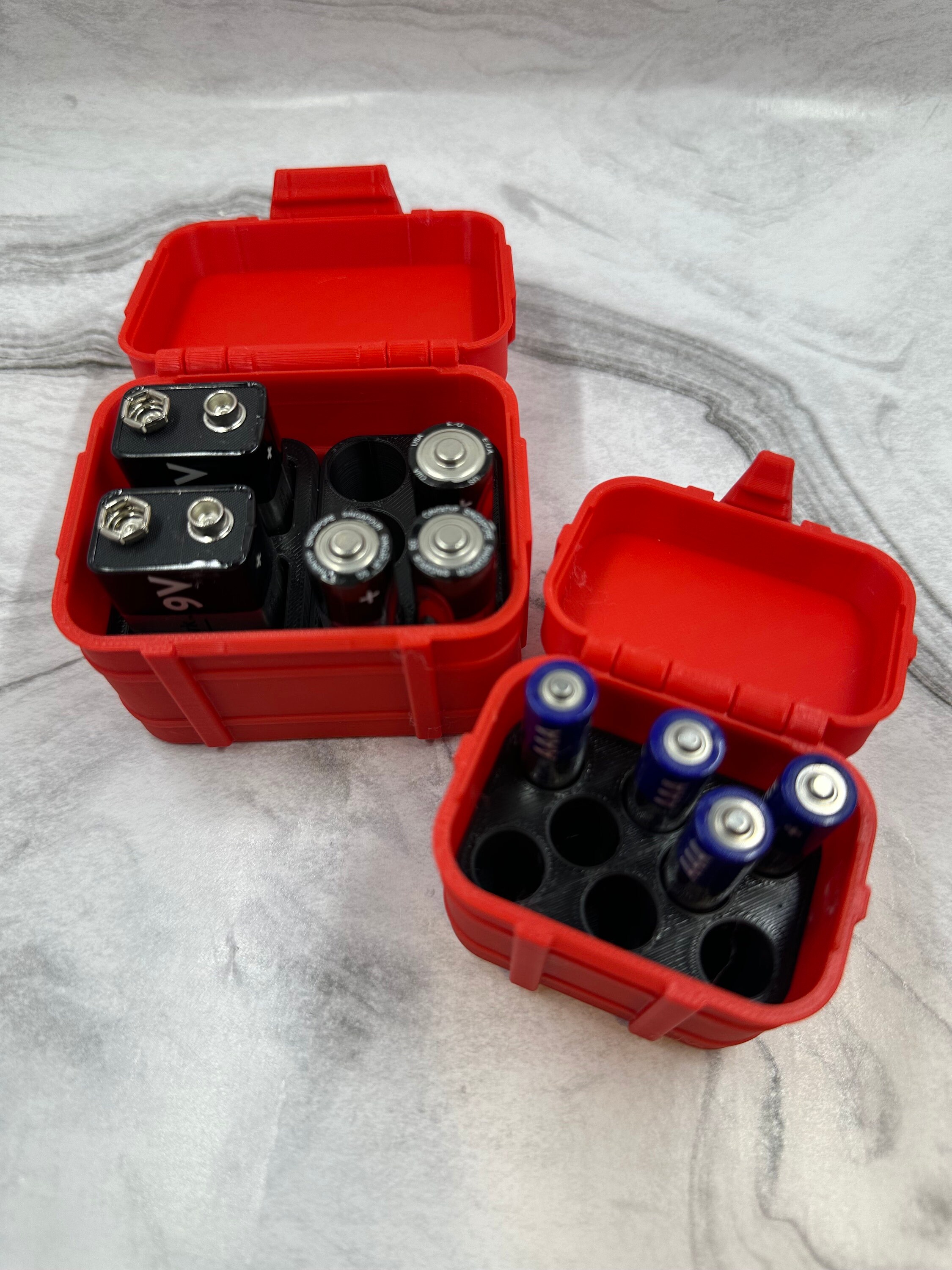 Battery Box - AAA, AA And/or 9V in Red - Etsy