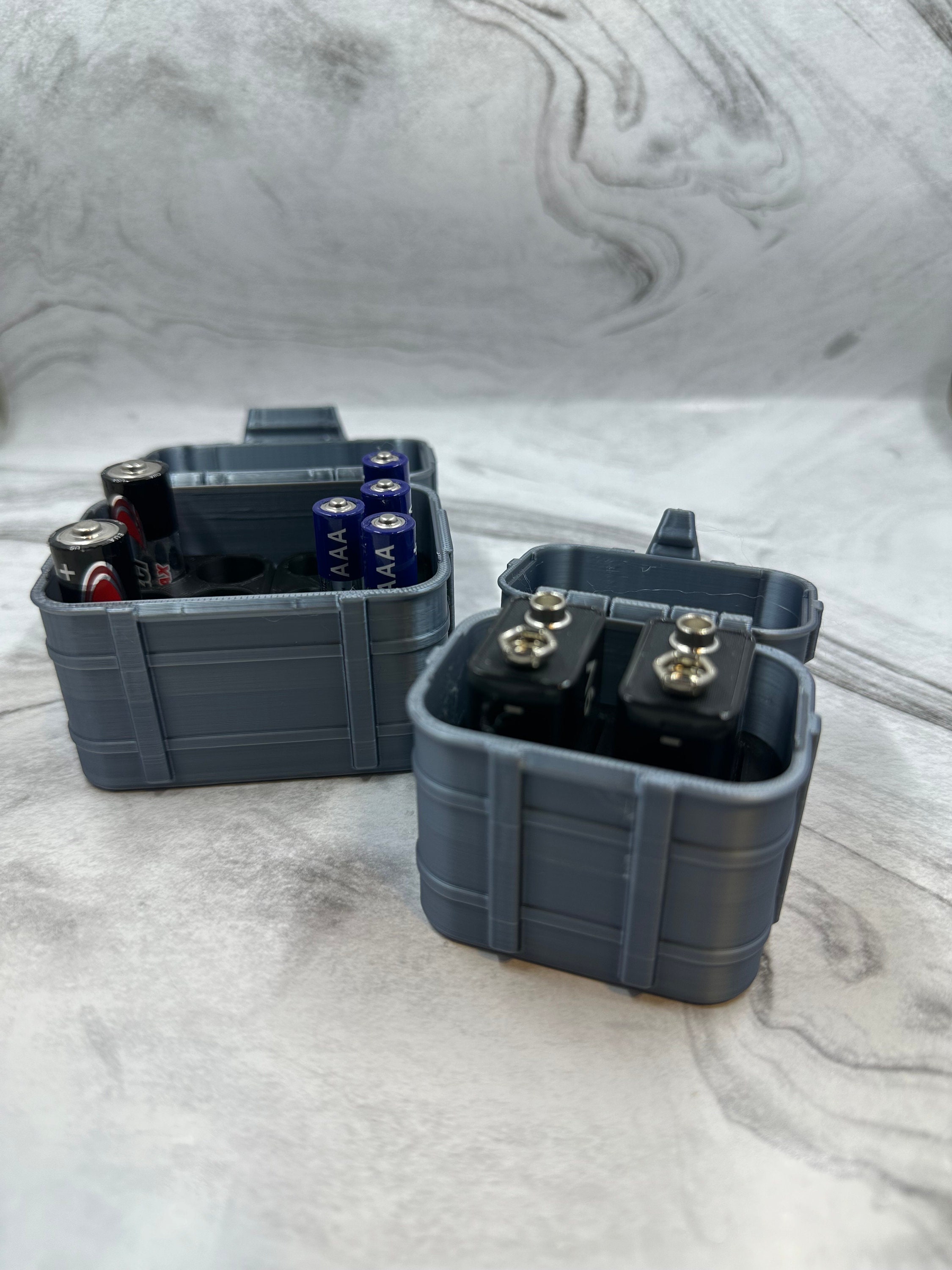 Battery Box - AAA, AA And/or 9V in Silk Pewter - Etsy