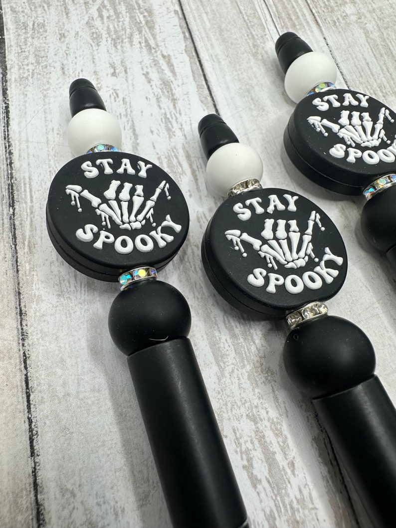 Stay Spooky Skeleton Creepy Spooky Beaded Pen - Etsy
