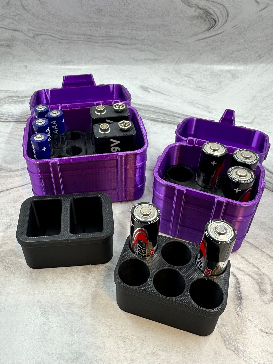 Battery Box - AAA, AA And/or 9V in Silk Purple - Etsy
