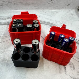 Battery Box - AAA, AA And/or 9V in Red - Etsy
