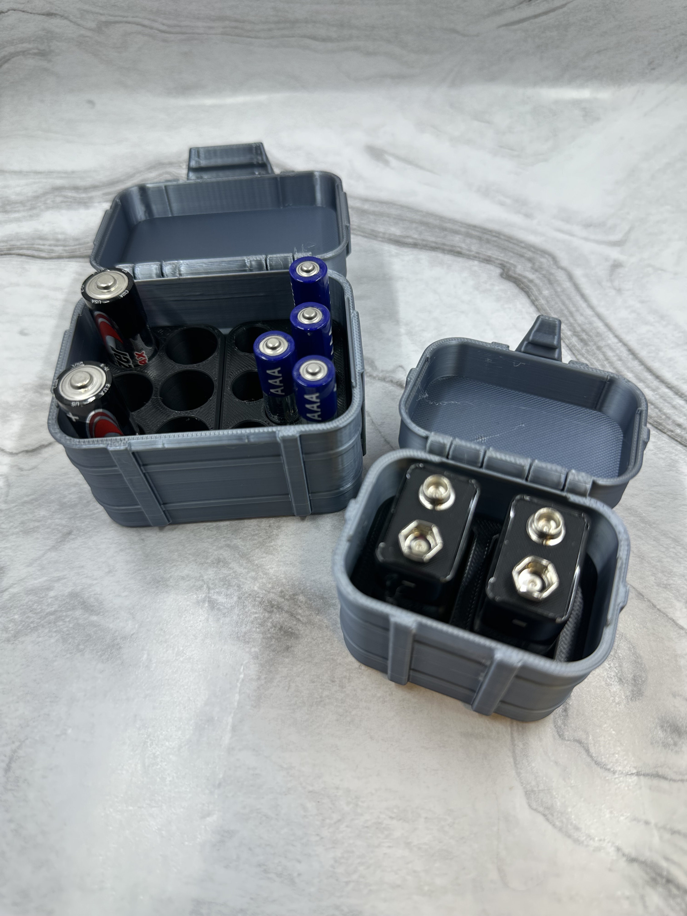 Battery Box - AAA, AA And/or 9V in Silk Pewter - Etsy