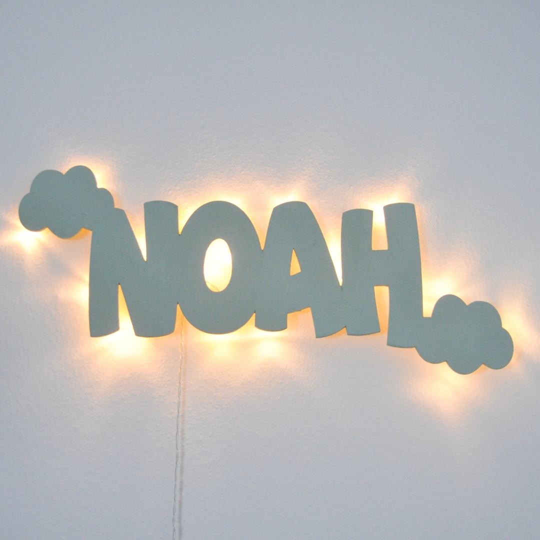 Lamp, Name Plate, Name Lamp, Personalized, Wood - Etsy