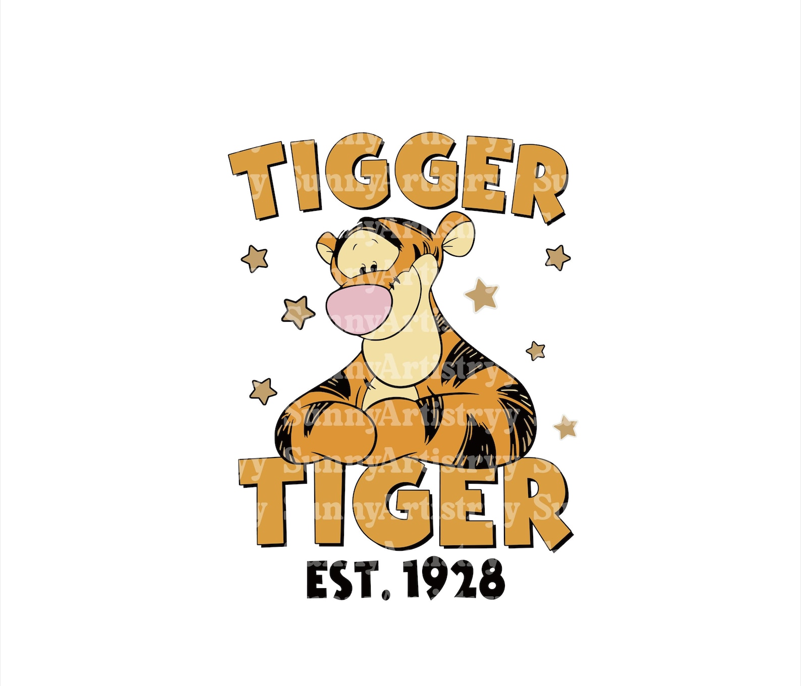 Retro Winnie the Pooh Tiger Png, Tiger Png, Winnie Tiger Png, Retro ...