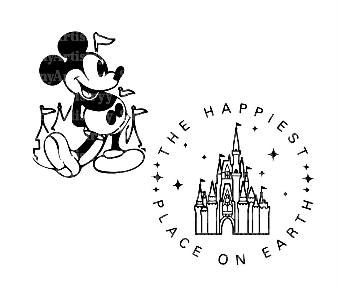 Two Sided Mouse Png Svg, the Happiest Place One Earth Png, Mouse Png ...