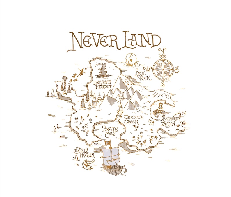 Peter Pan Svg, Peter Pan Png, Neverland Svg, Neverland Png, Peter Pan ...
