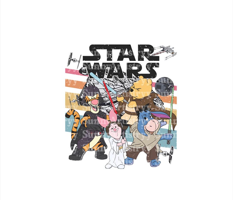 Winnie the Pooh Star Wars Svg, Winnie the Pooh Png, Star Wars Png ...