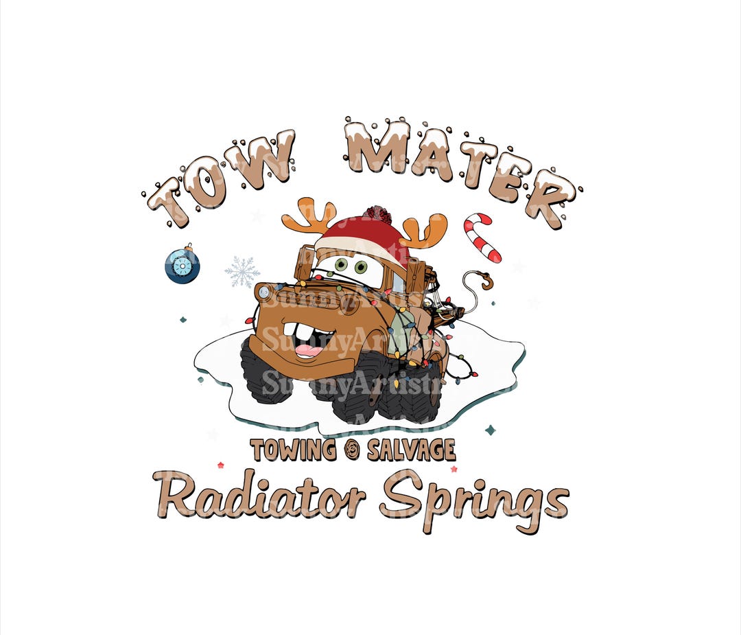 Retro Tow Mater Radiator Springs Png, Christmas Tow Mater Png, Retro ...