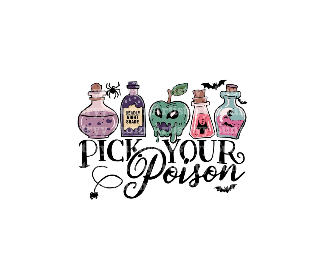 Retro Pick Your Poison Halloween Png, Pick Your Poison Png, Villains ...