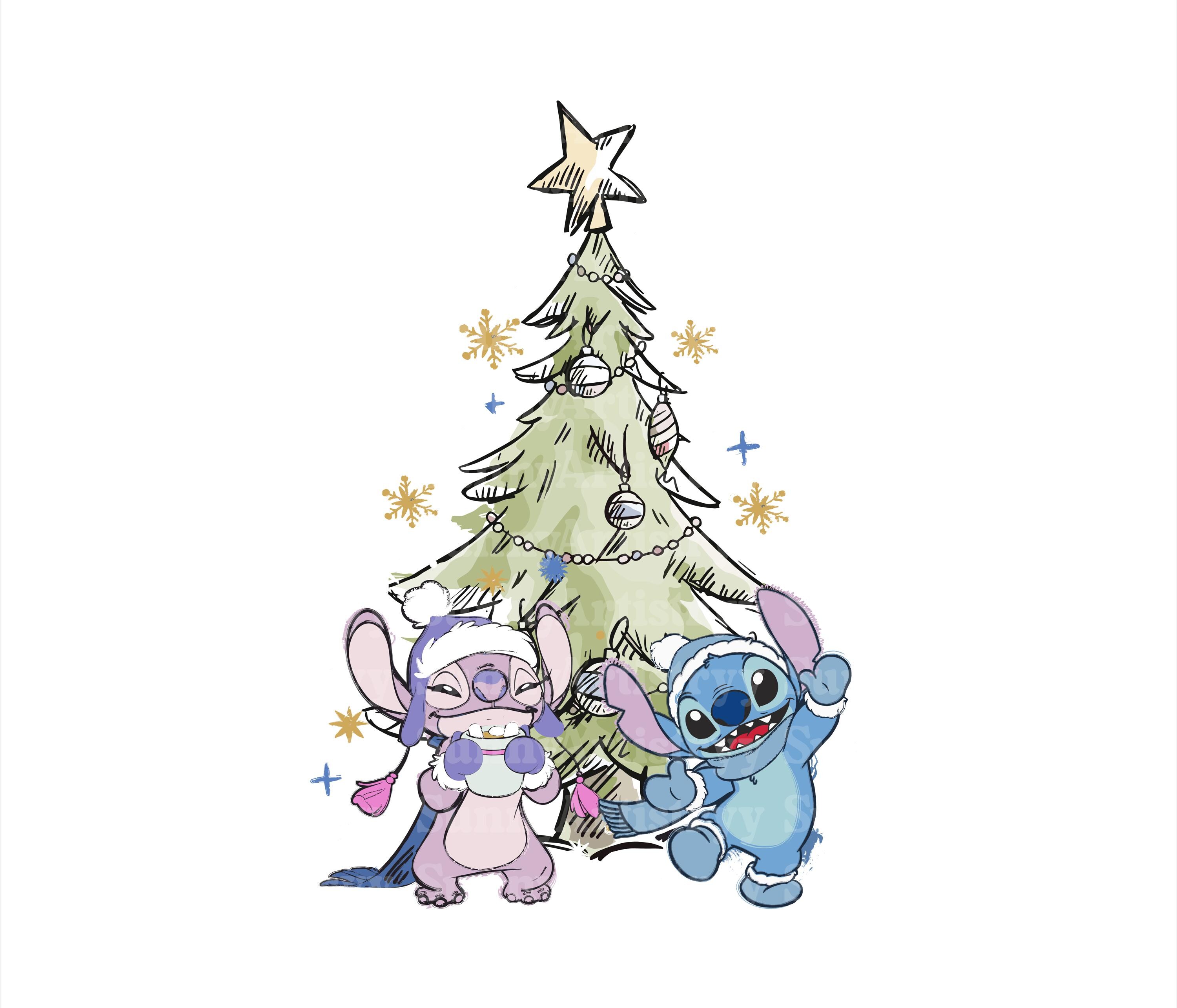 Stitch Svg, Christmas Stitch and Angel, Lilo Png, Stitch Svg, Family ...