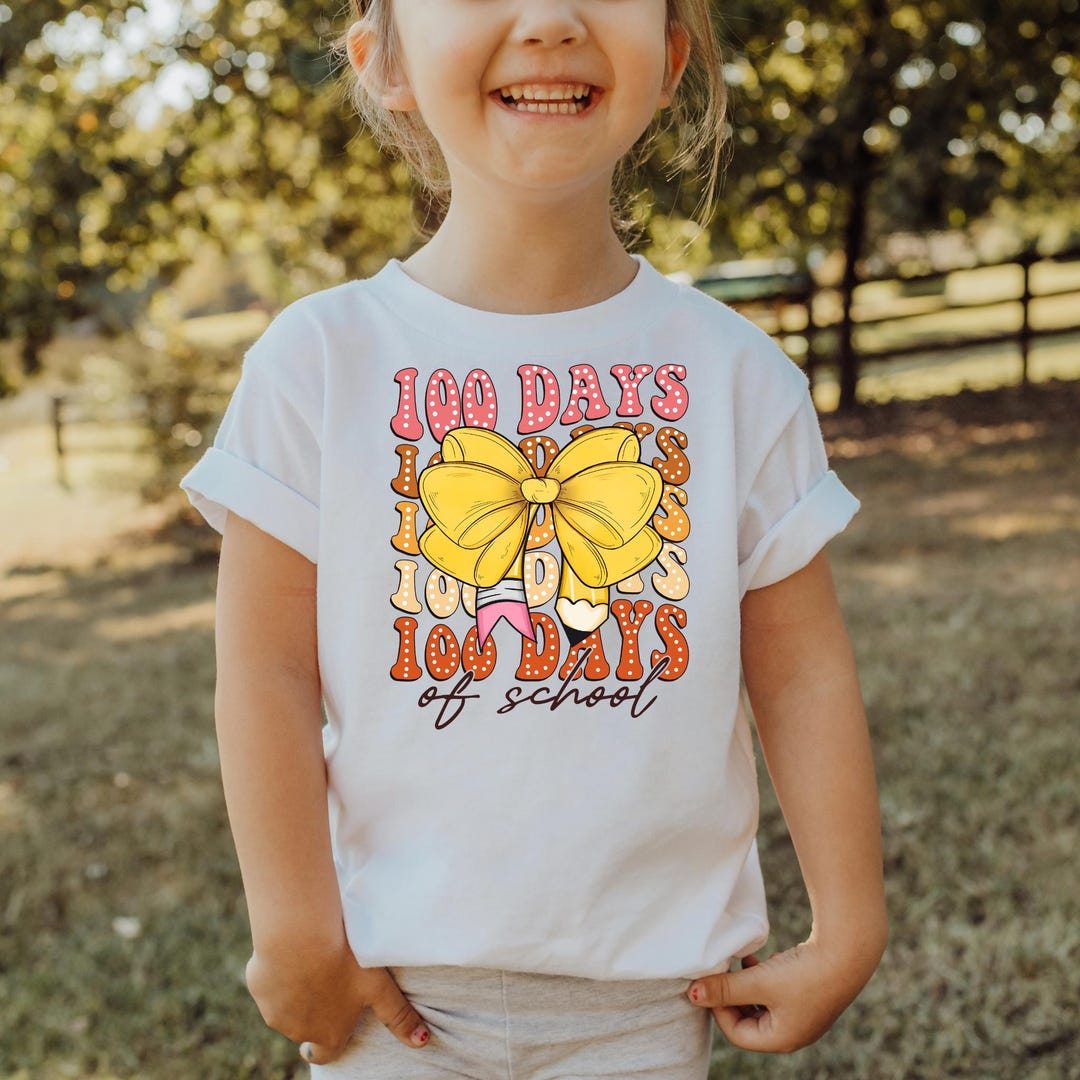 100 Days of School Tshirt, Perfect for Kid's School Days, Fun Tshirt ...