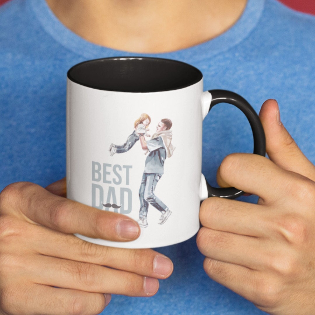 Father's Day Ceramic Mug, Best Dad Coffee Cup, Tea Cup Gift for Dad ...