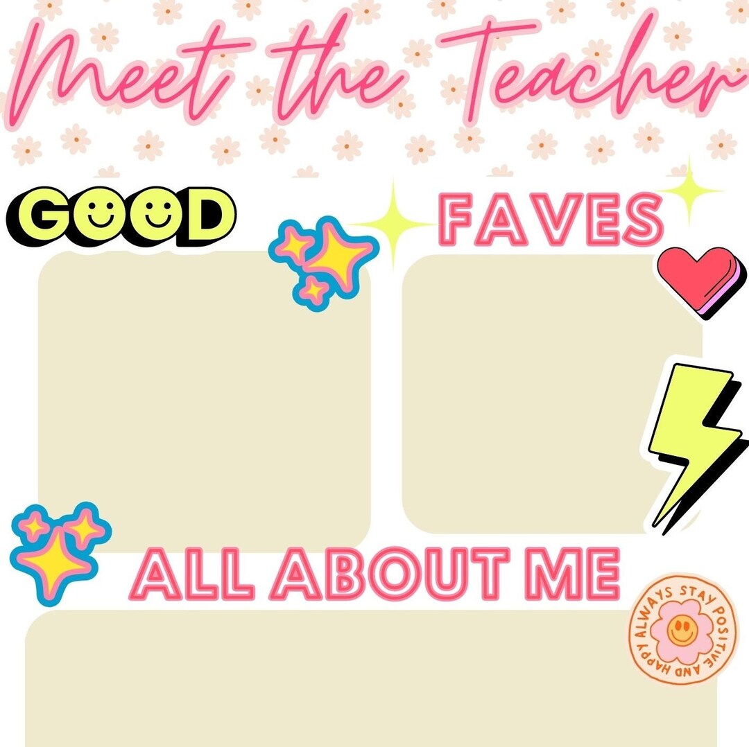 Meet the Teacher Handout - Etsy