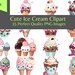 Ice Cream Clipart | Cute Ice Cream Clipart | Dessert PNG | Ice Cream ...