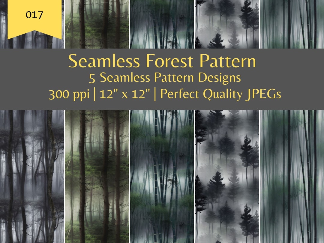 Forest Digital Paper Forest Seamless Pattern Pattern Digital Paper ...