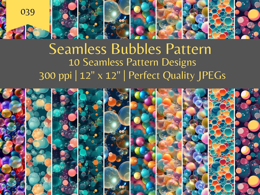 Bubbles Digital Paper | Bubbles Seamless Pattern | Pattern Digital ...