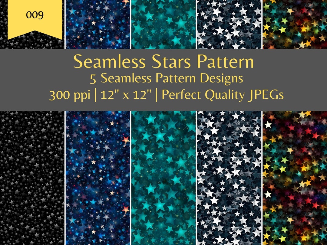 Star Digital Paper Star Seamless Pattern Pattern Digital Paper Star ...