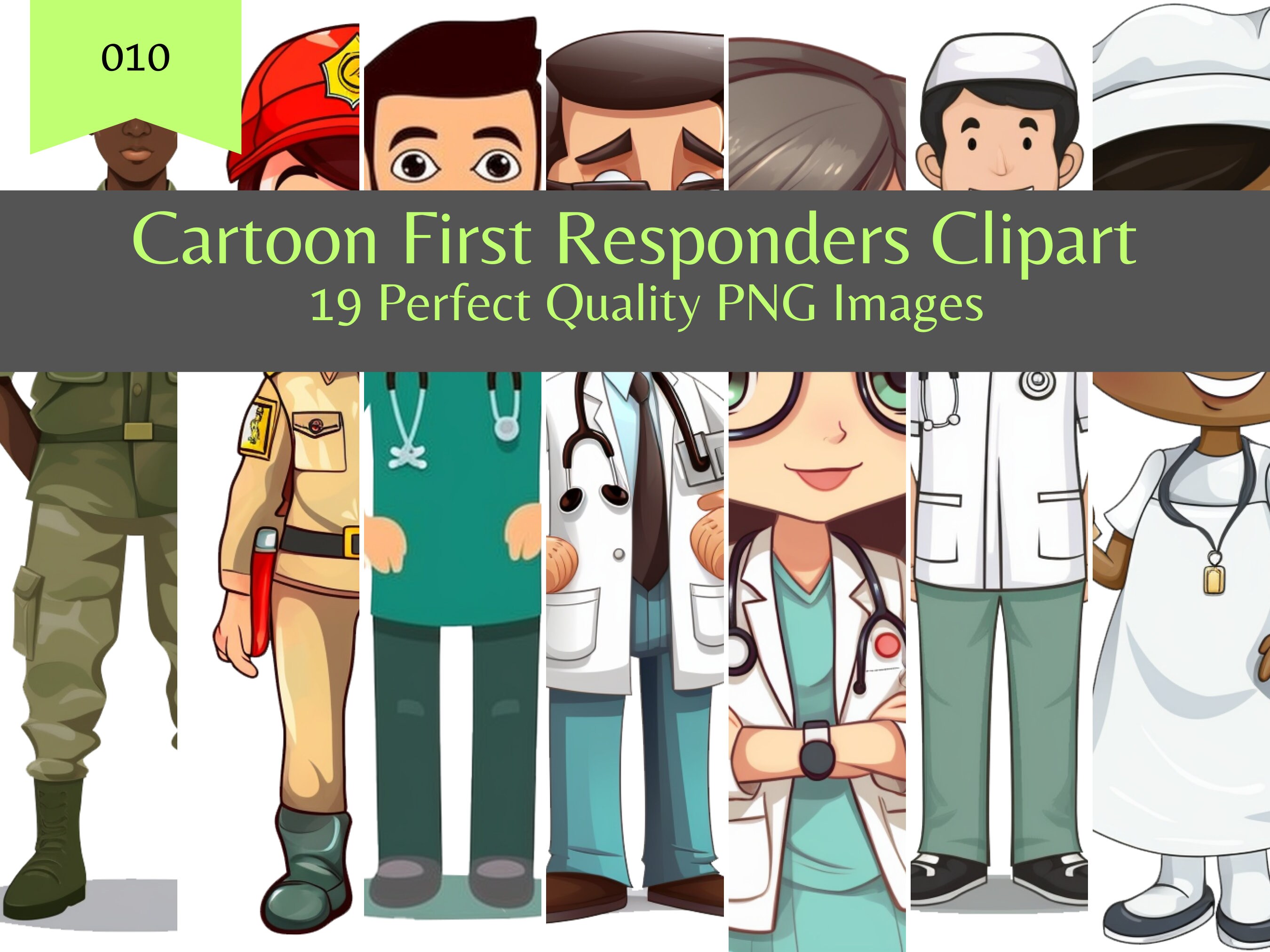 First Responder Clipart | Doctor Clipart | Nurse PNG | Soldier Clipart ...