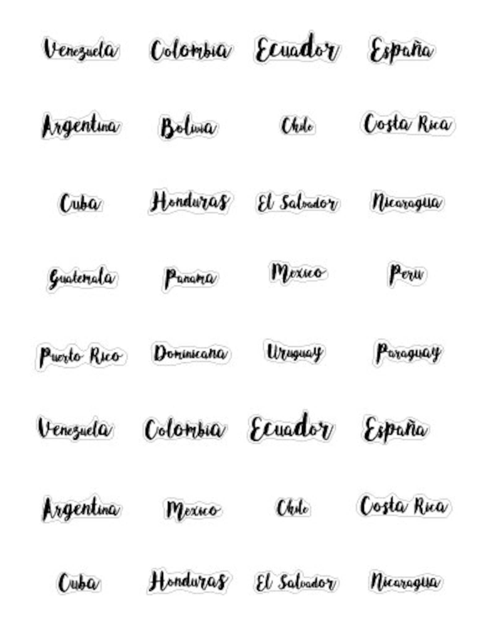 HISPANIC FLAG STICKERS, Hispanic Heritage Month Stickers, School ...