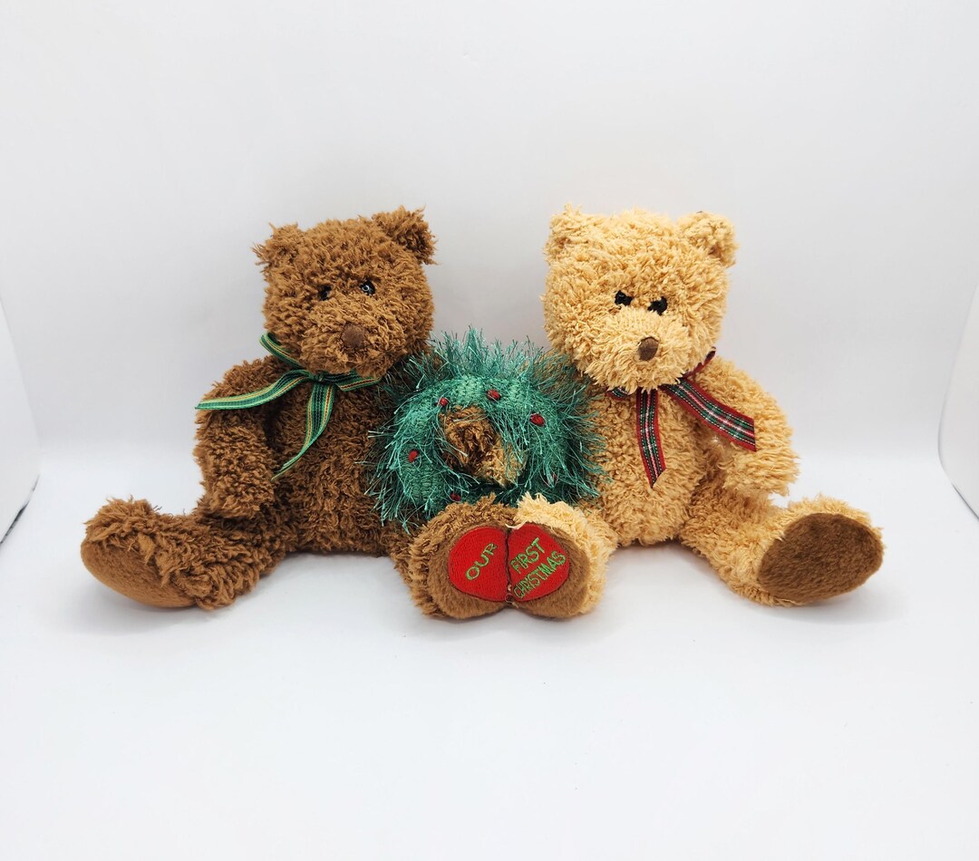 Vintage Ty Beanie Baby 'merry Kiss-mas' Brown Bears - First Christmas ...