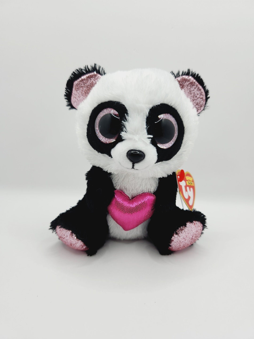 Vintage Ty Beanie Boo 'esme' the Panda Bear Holding a Heart 6 Inch - Etsy