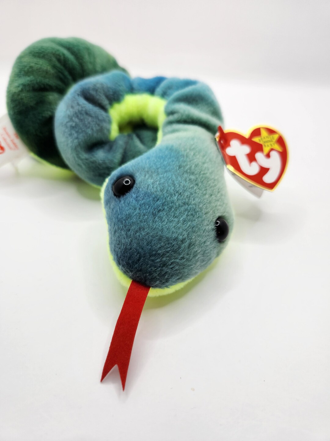 Vintage TY Beanie Baby 'hissy' the Snake 25 Inches Stretched & 4 Inches ...