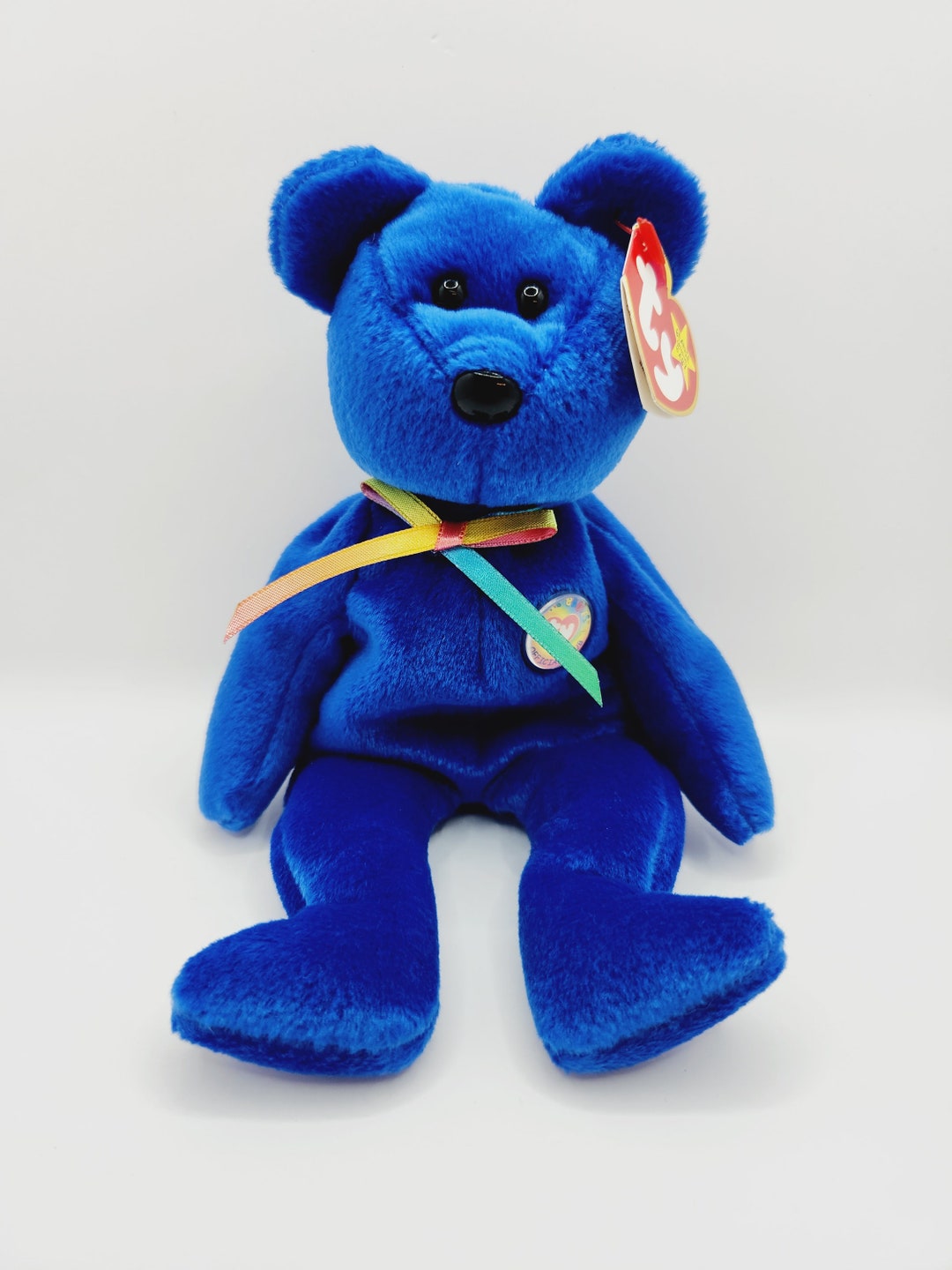 Ty Beanie Baby 'clubby' the Royal Blue Bear 8.5 Inch - Etsy