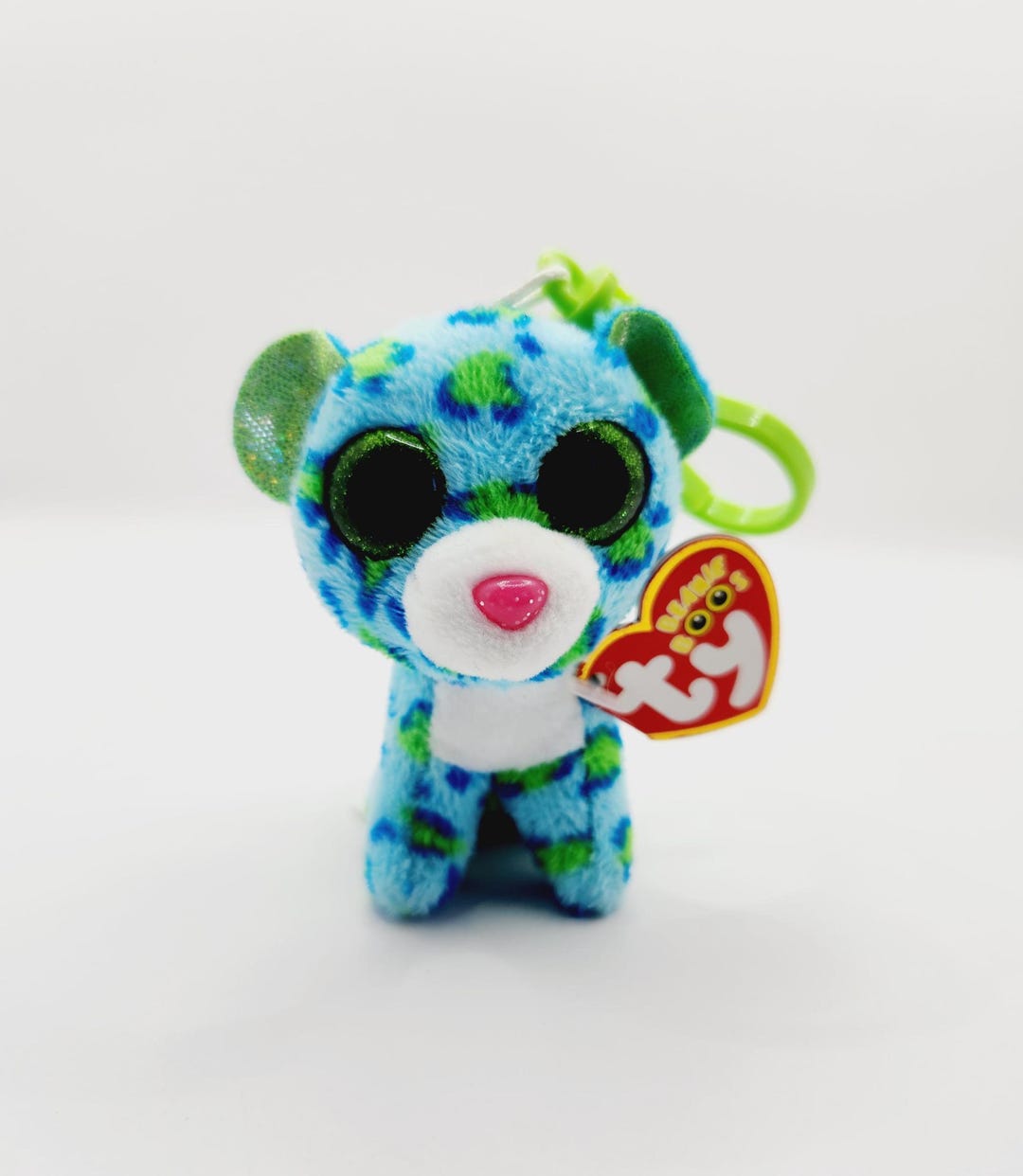Vintage Ty Beanie Boo 'leona' the Blue Leopard key Clip 3.5 Inch - Etsy