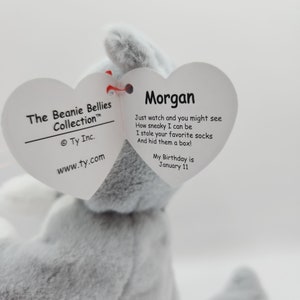 Vintage Ty Beanie Bellies Collection 'morgan' the Gray Cat 6 Inch - Etsy