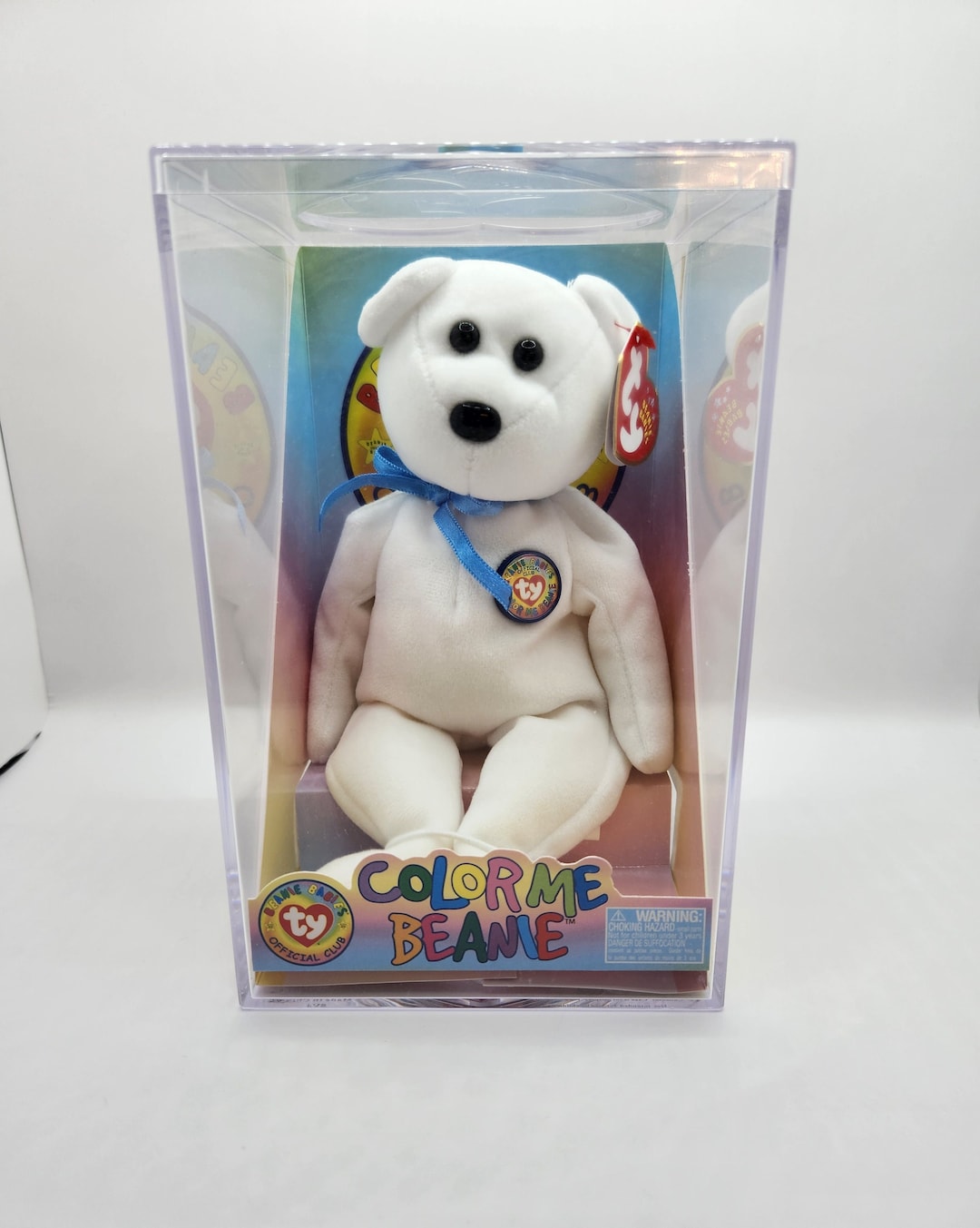 Ty Beanie Baby "color Me Beanie" the White Bear (8.5 Inch) Sealed - Etsy