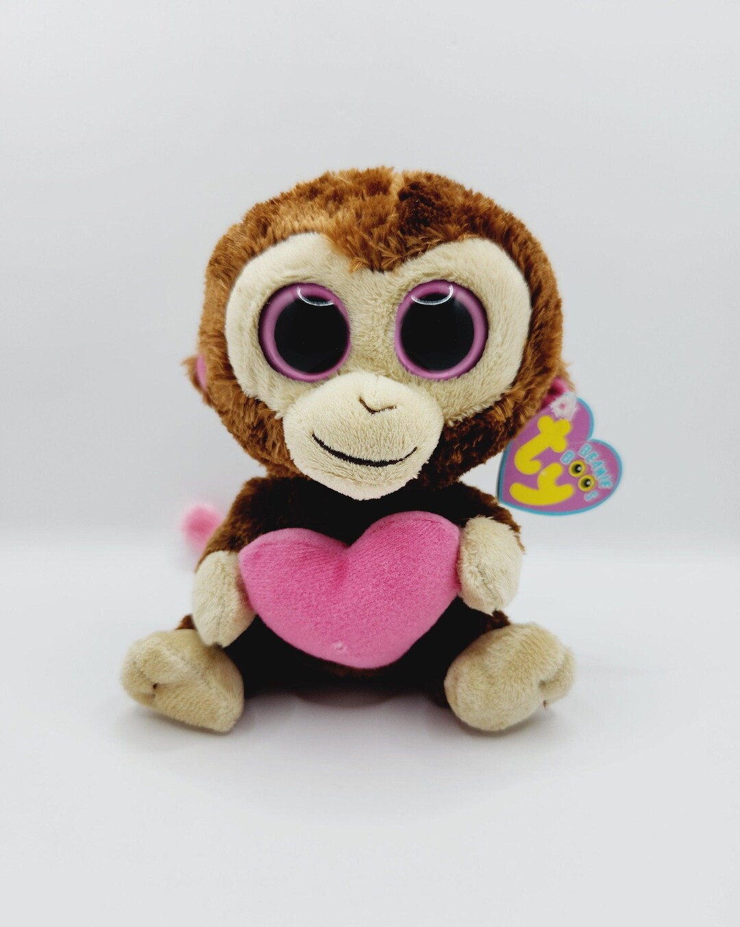 Vintage Ty Beanie Boo 'casanova' the Monkey Holding A Heart (6 Inch ...