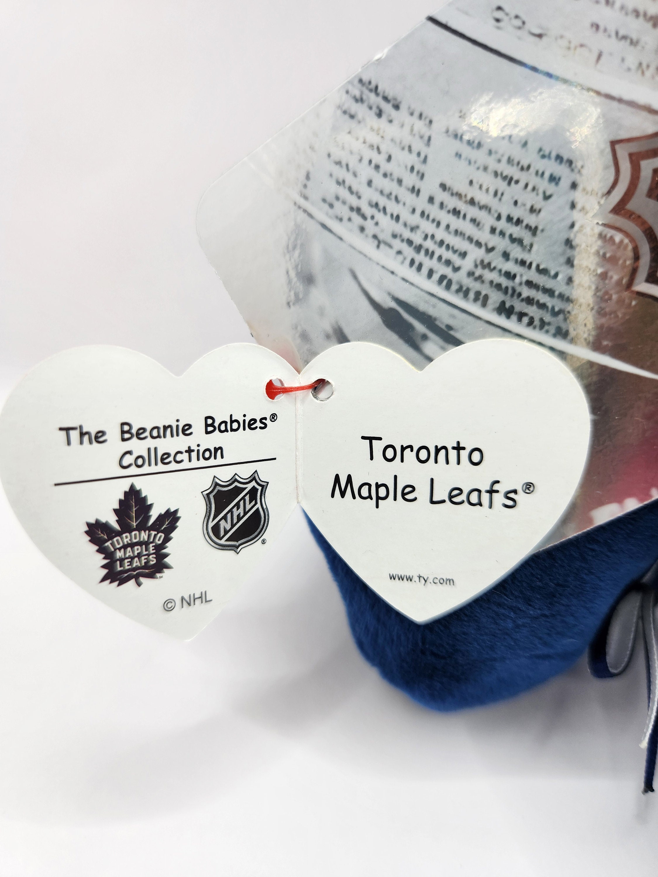 Vintage Ty Beanie Baby Bear NHL toronto Maple Leafs 8.5 Inch Etsy UK