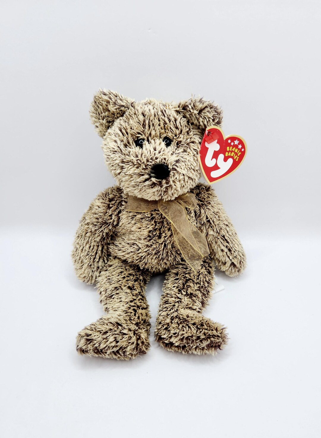 Vintage Ty Beanie Baby "harry" the Brown Fluffy Bear (8.5 Inch) - Etsy