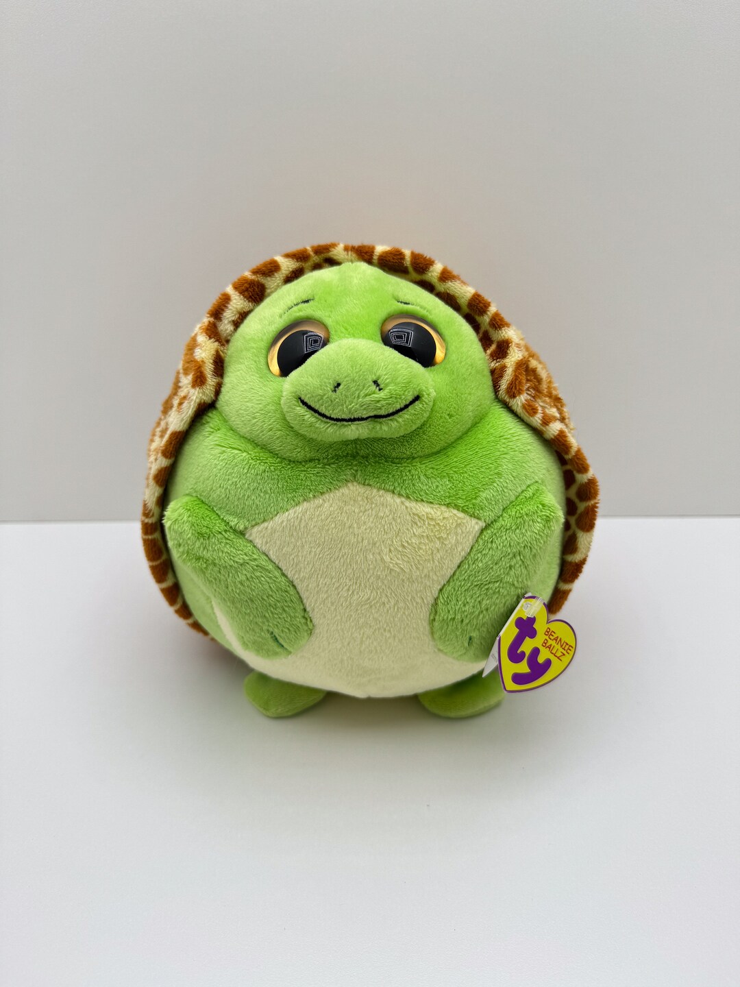 Vintage Ty Beanie Ballz ' Zoom' the Turtle Plush Ball medium 9 Inch - Etsy