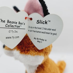 Vintage Ty Beanie Boo 'slick' the Fox (6 Inch) - Etsy