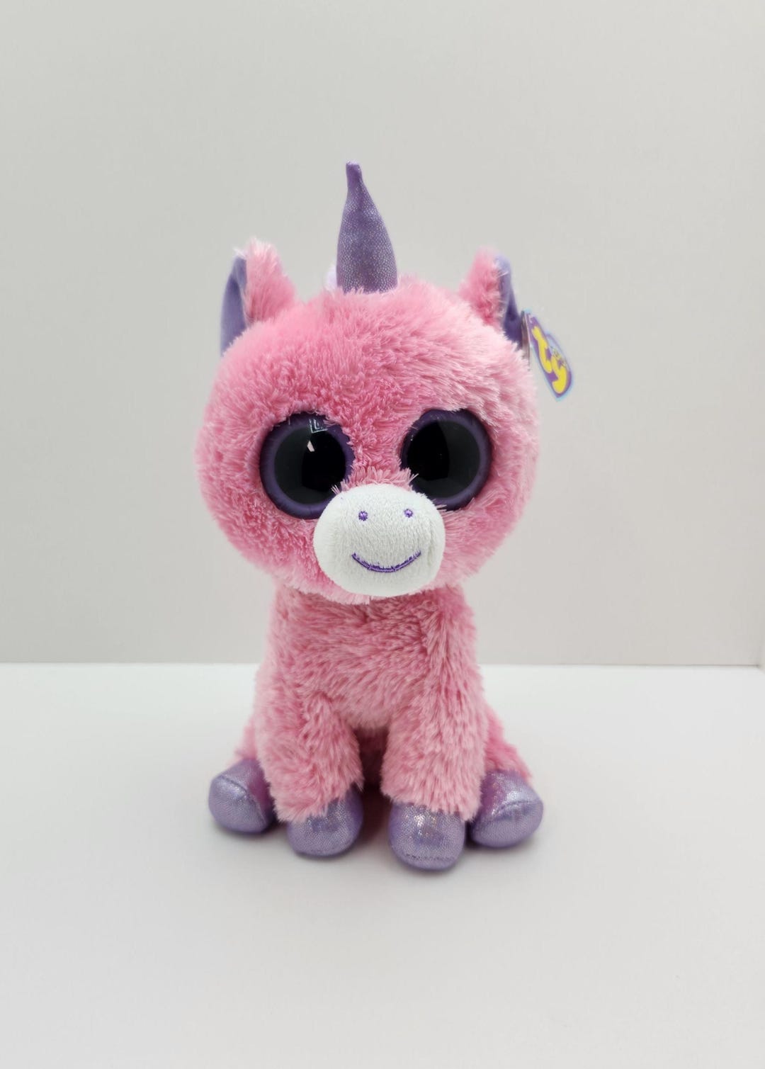 Vintage Ty Beanie Boo "magic" the Pink Unicorn (medium 9 Inch) Purple ...